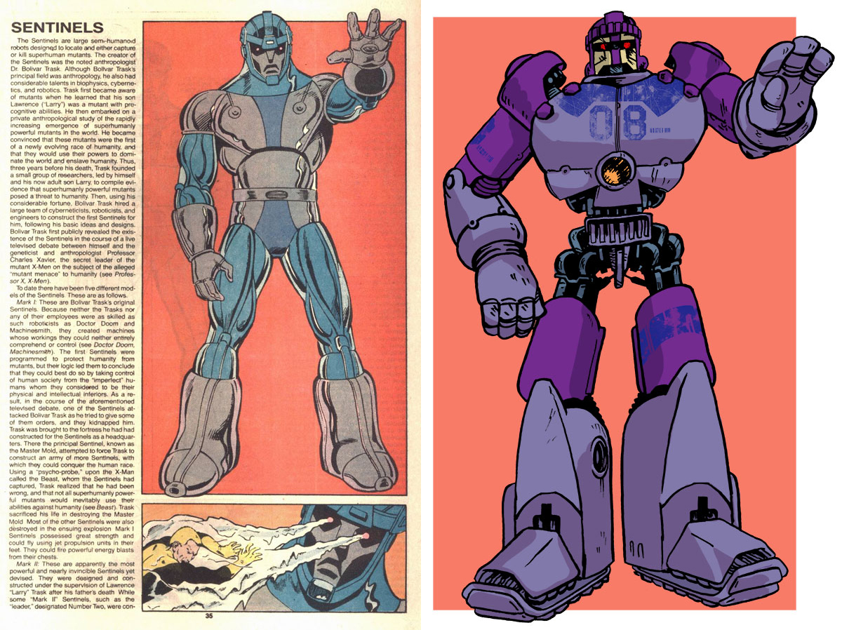The Official Handbook to the Marvel Universe - REDUX Edition: SENTINELS ...