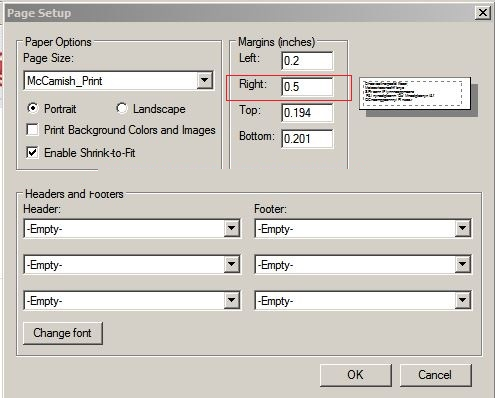New McCamish Receipt and Passbook Printer Settings (Revised) in one PC