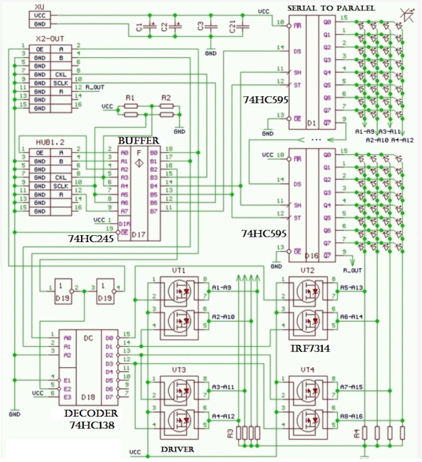Pengetahuan Dasar Modul Led Dot Matrik Display (DMD) P10 menggunakan ...