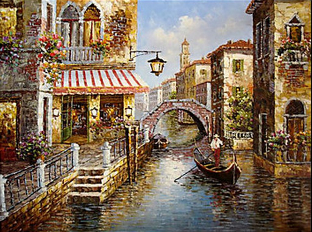 Arte y Actividad Cultural: Paisajes Modernos Pintados al Óleo