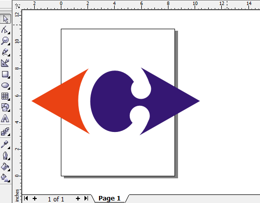 BERBAGI: MEMBUAT LOGO CARREFOUR DI COREL DRAW