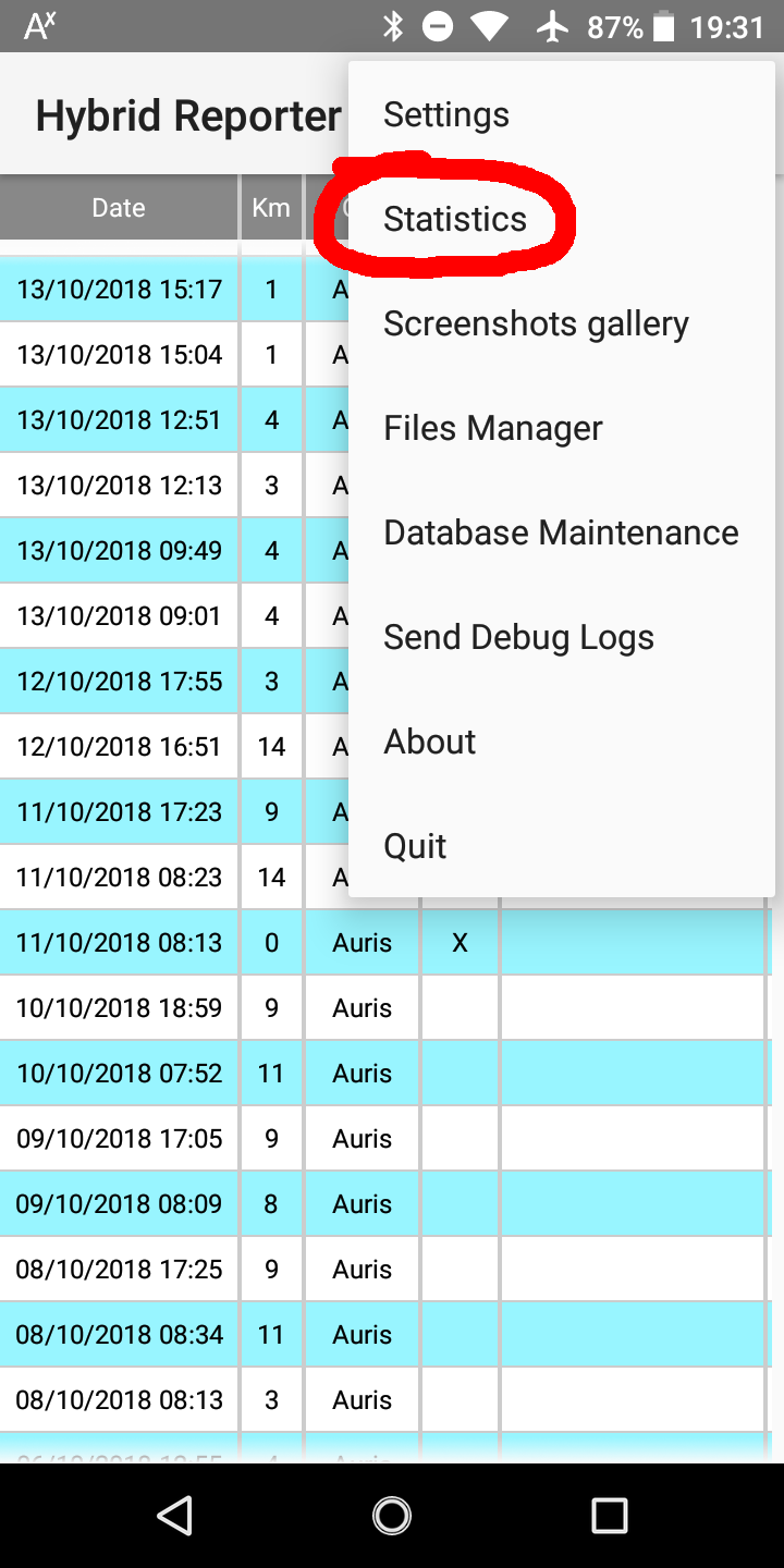 Hybrid Assistant: Engine Stats
