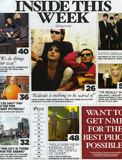 Foundation portfolio: NME contents page analysis