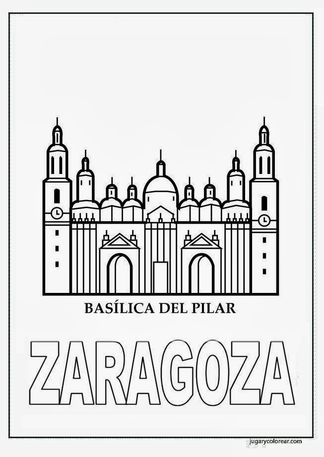 Educar con Jesús: La Virgen del Pilar, colorear