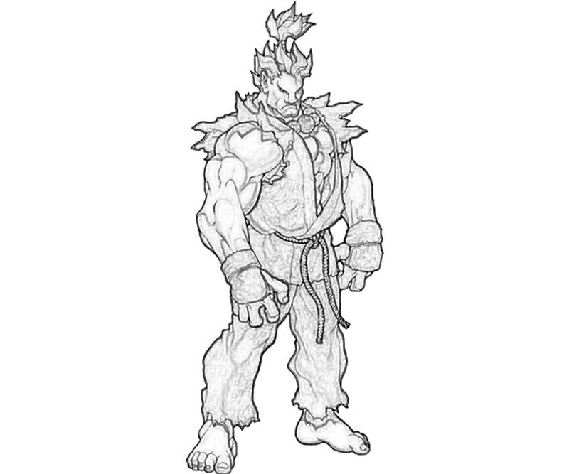 Akuma Street Fighter Coloring Pages Coloring Pages