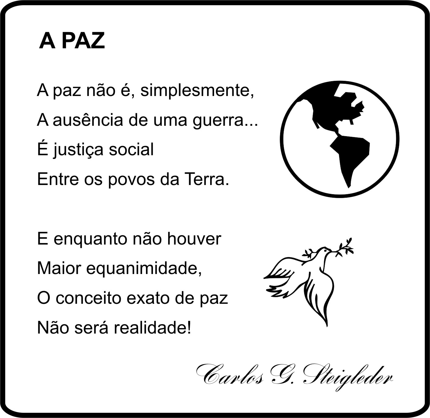MUNDO DAS LETRINHAS: A PAZ