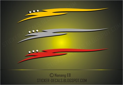 Striped Pearl Car Stickers | Sticker Decals