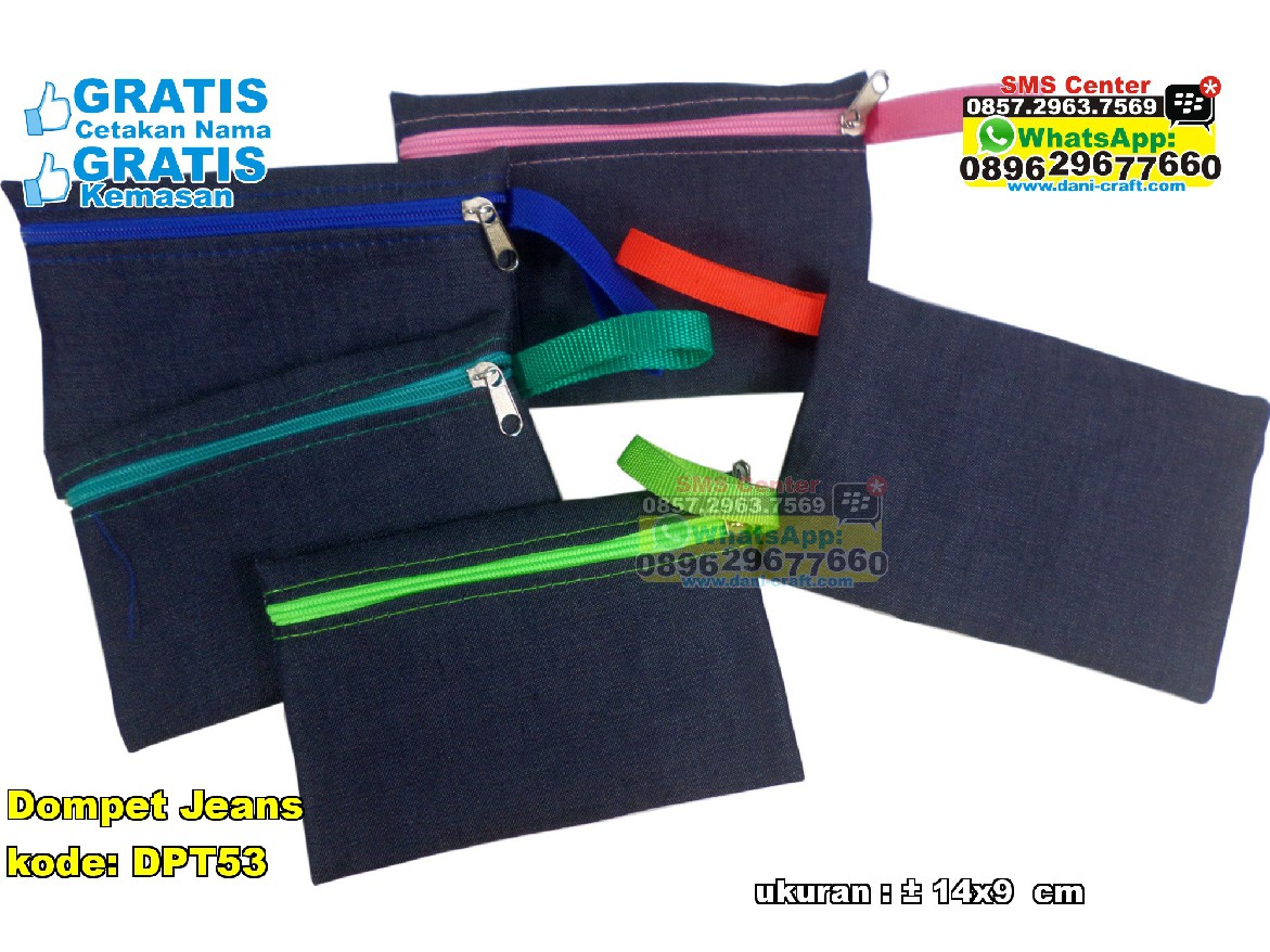 Dompet Jeans, Souvenir Dompet Jeans, Dompet Bahan Jeans | Souvenir ...