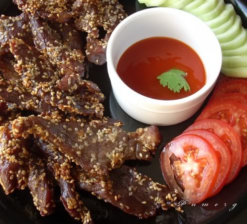 Thai Fried Sun-Dried Beef | Thai noodles and snacks