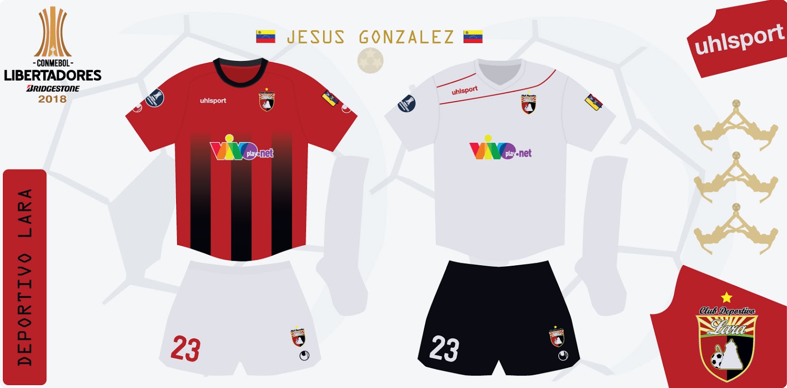 Design Futbol Kits: Deportivo Lara 2018 (Libertadores)