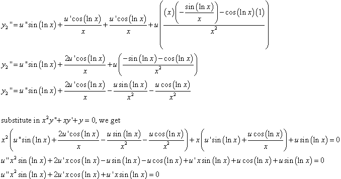 Differential Equations Solved Examples: Use the reduction of order to ...