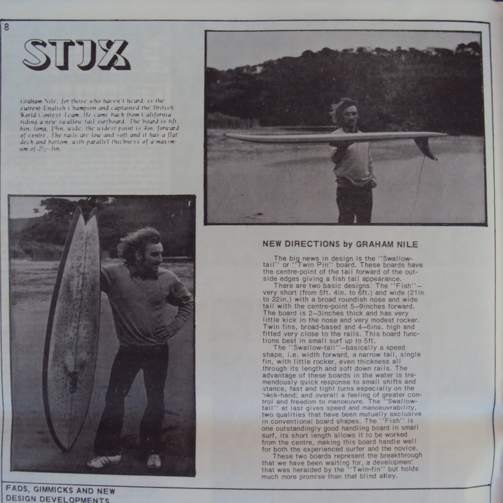 vintage surfboard collector UK: more of Jon's boards