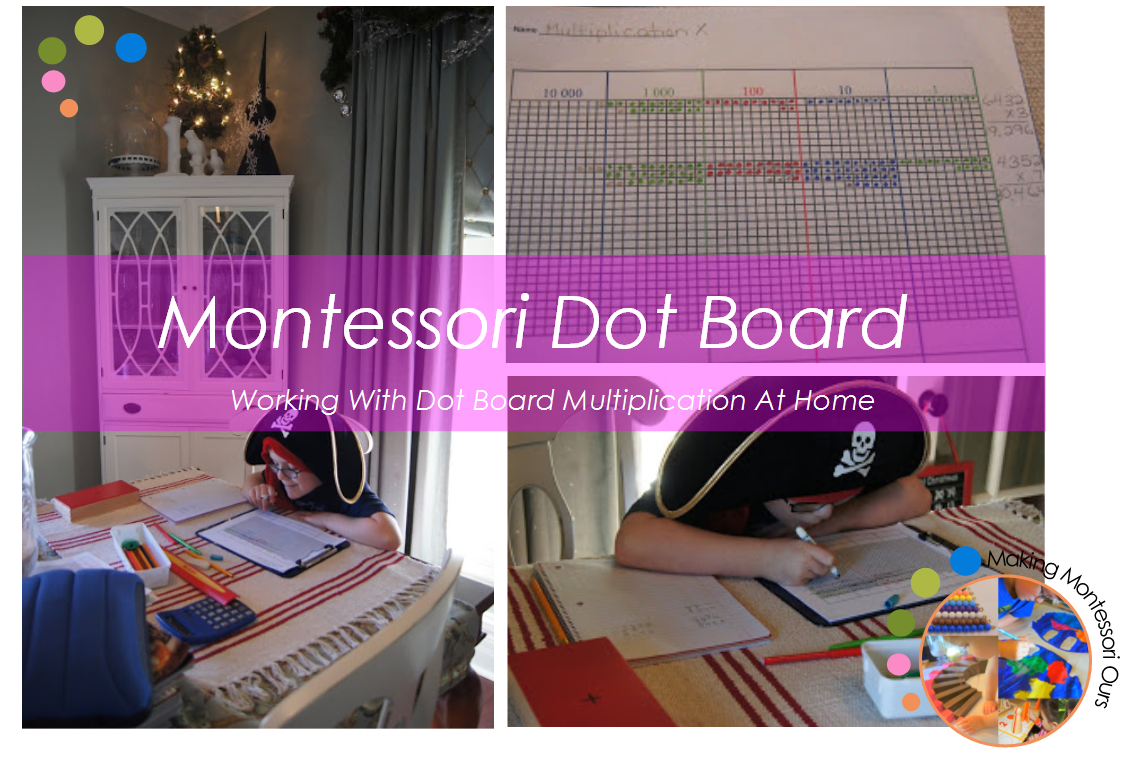 Montessori Dot Board Multiplication At Home - "Making Montessori Ours"