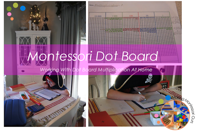 Montessori Dot Board Multiplication At Home - "Making Montessori Ours"