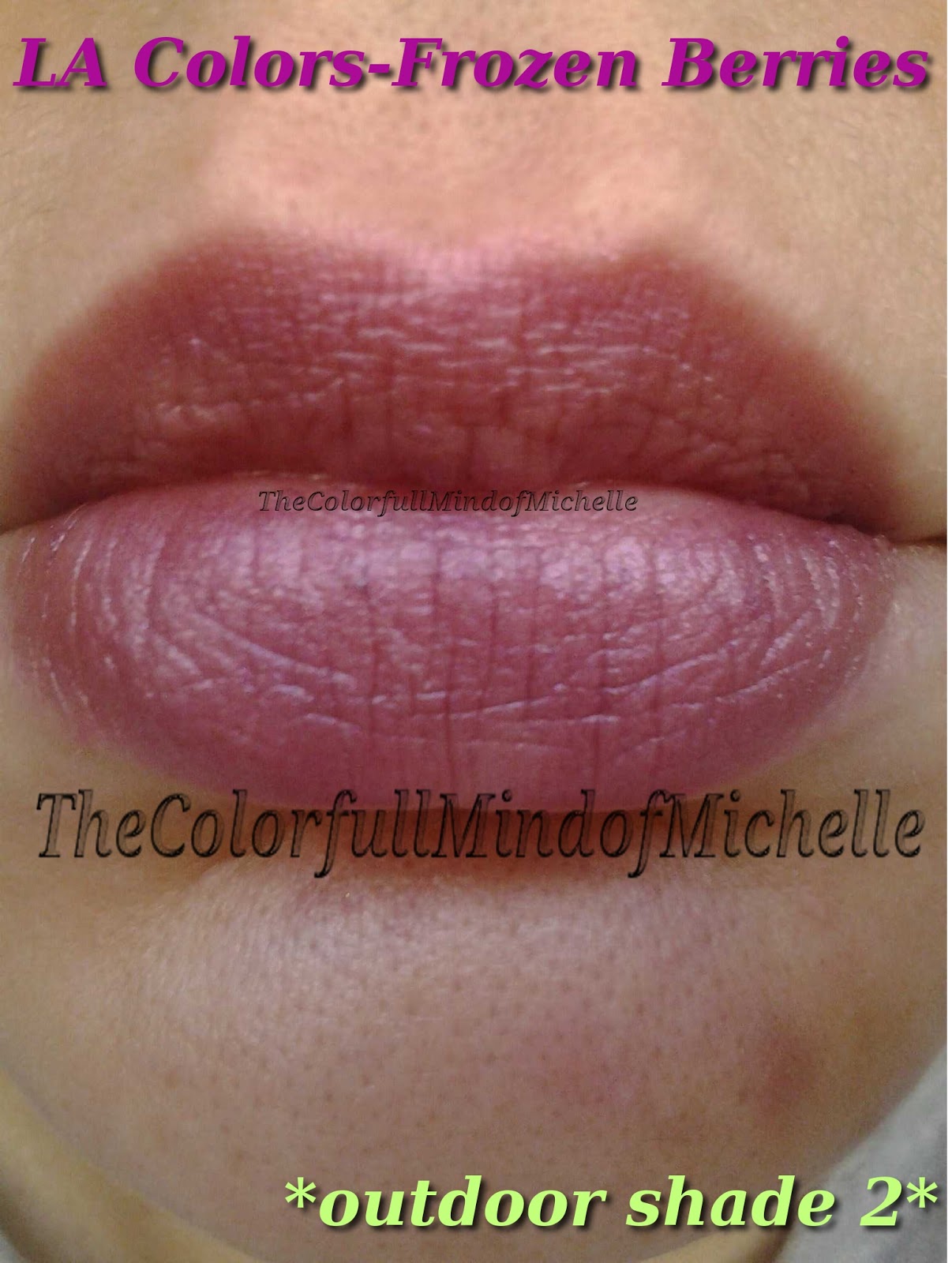 Mind of Michelle: LA Colors lipstick Frozen Berries- review and photos ...