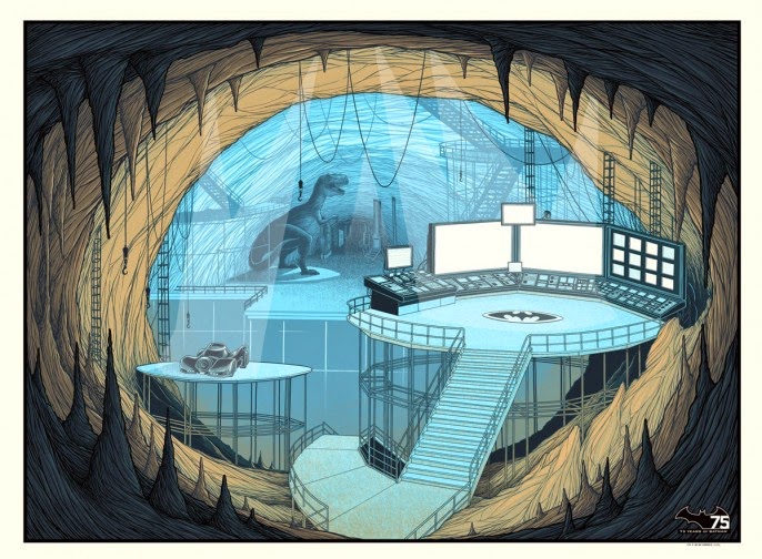 INSIDE THE ROCK POSTER FRAME BLOG: Justin Santora Batcave Print One ...