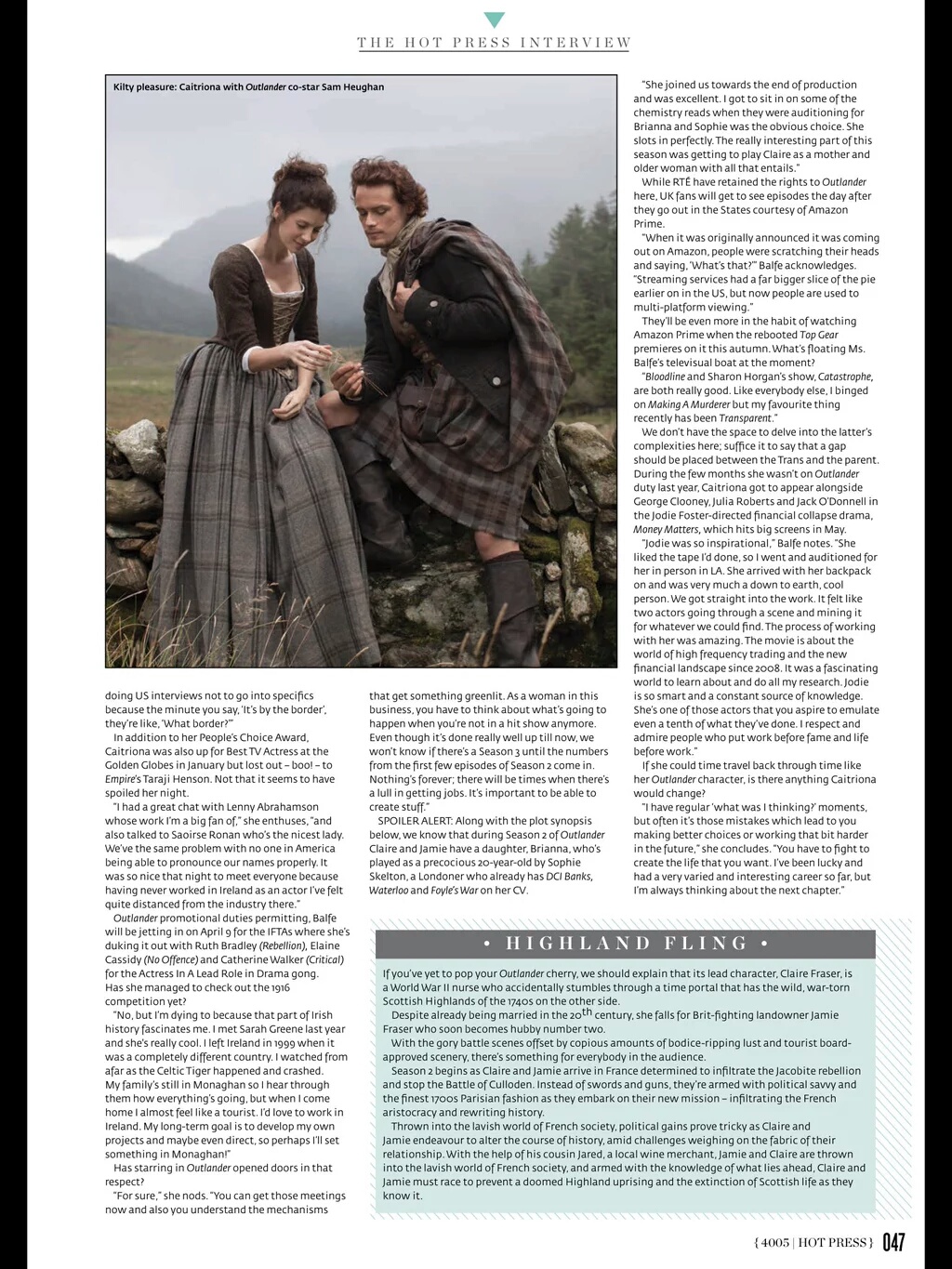 Outlander Homepage: Articles from Various Magazines Covering Outlander ...