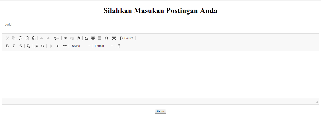 Cara Membuat Teks Editor Lengkap Untuk Form - Teziger Blog