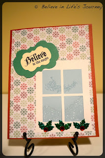 Believe in Life's Journey: Believe Window Pane Christmas Card