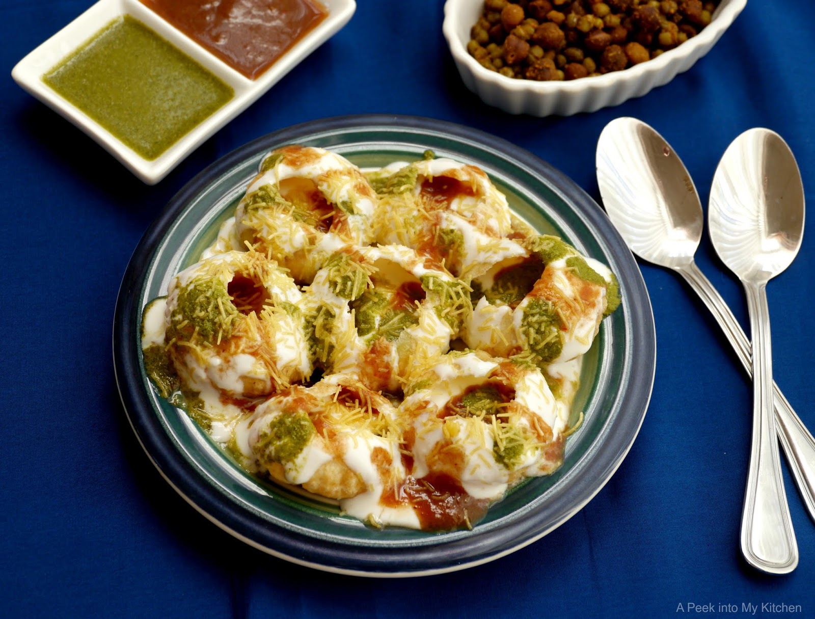 A Peek into My Kitchen: Dahi Sev Batata Puri ~ Day 47