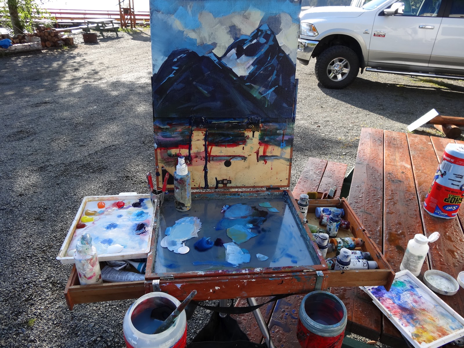 Brian Buckrell's GO TO YOUR ROOM !: Acrylic Plein Air - my set up