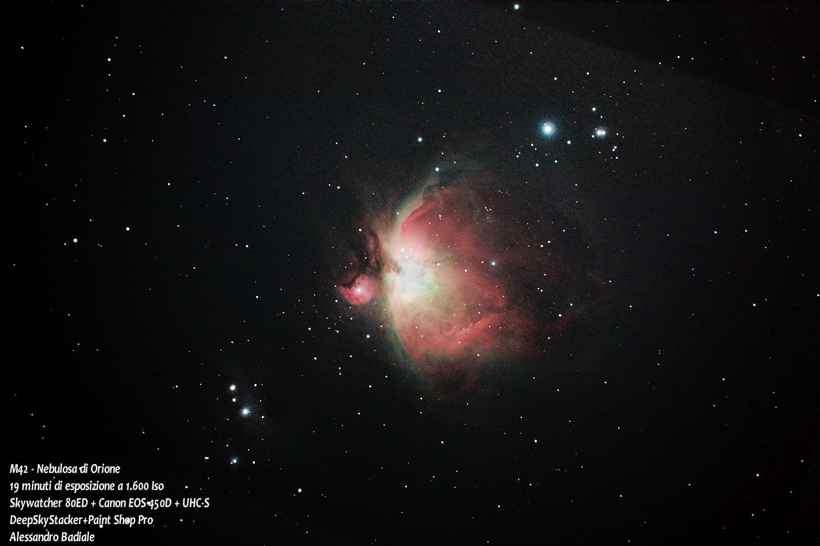 Astronomia amatoriale: M42 - Nebulosa di Orione