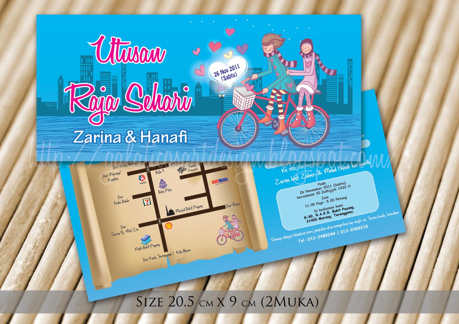 Belog Design Cik PutPut: kad kahwin sekeping (poskad)