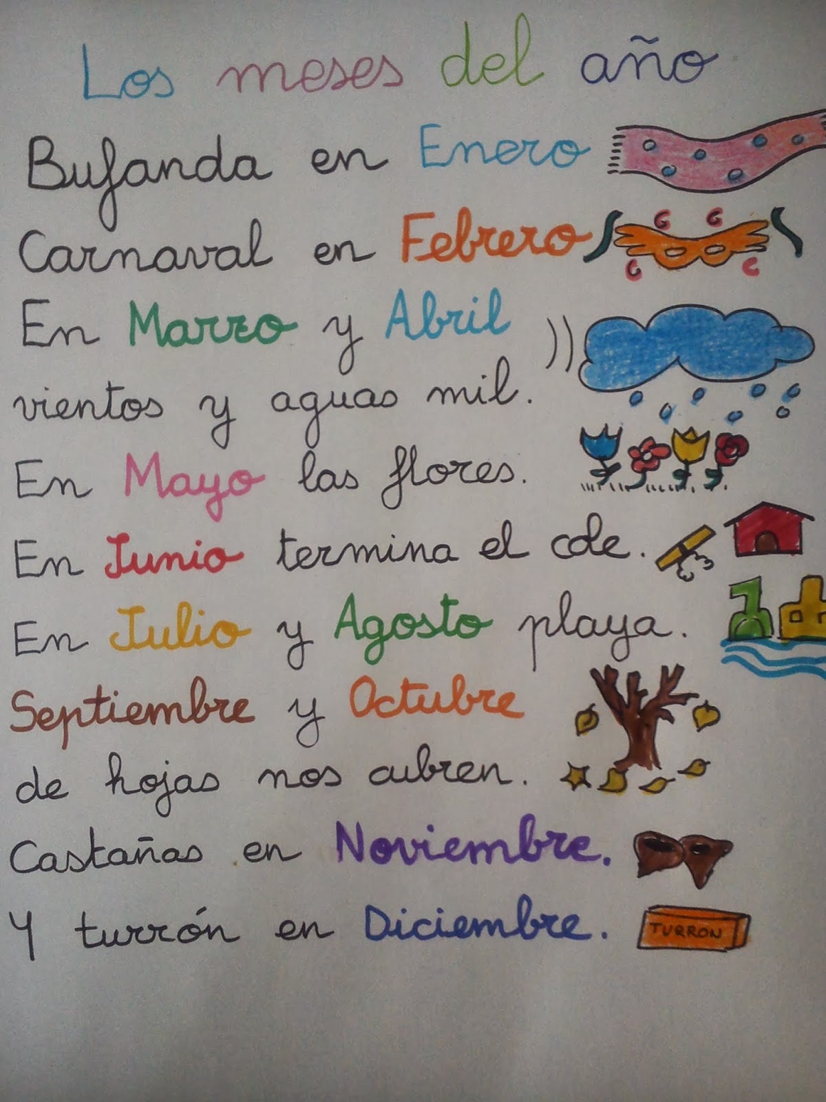 Los amigos de Sela: POESIA LOS MESES DEL AÑO