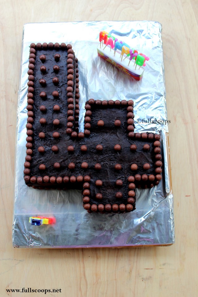 How to make number 4 birthday cake ~ Full Scoops - A food blog with ...