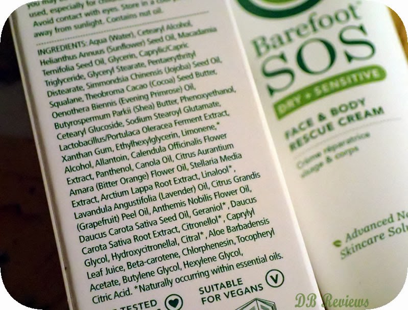 Barefoot SOS Face & Body Rescue Cream - DB Reviews - UK Lifestyle Blog