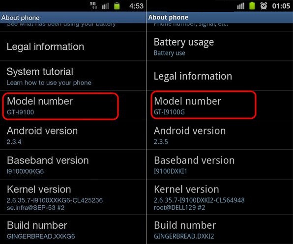 Samsung Galaxy S II - i9100 G: Differences Between i9100 & i9100G