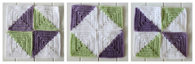 Crochet- Half Square Triangle Grannies - Threadbare Creations