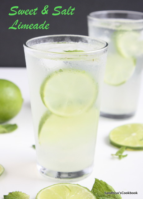 Sandhiya's Cookbook: Sweet & Salt Limeade | Limeade Recipe