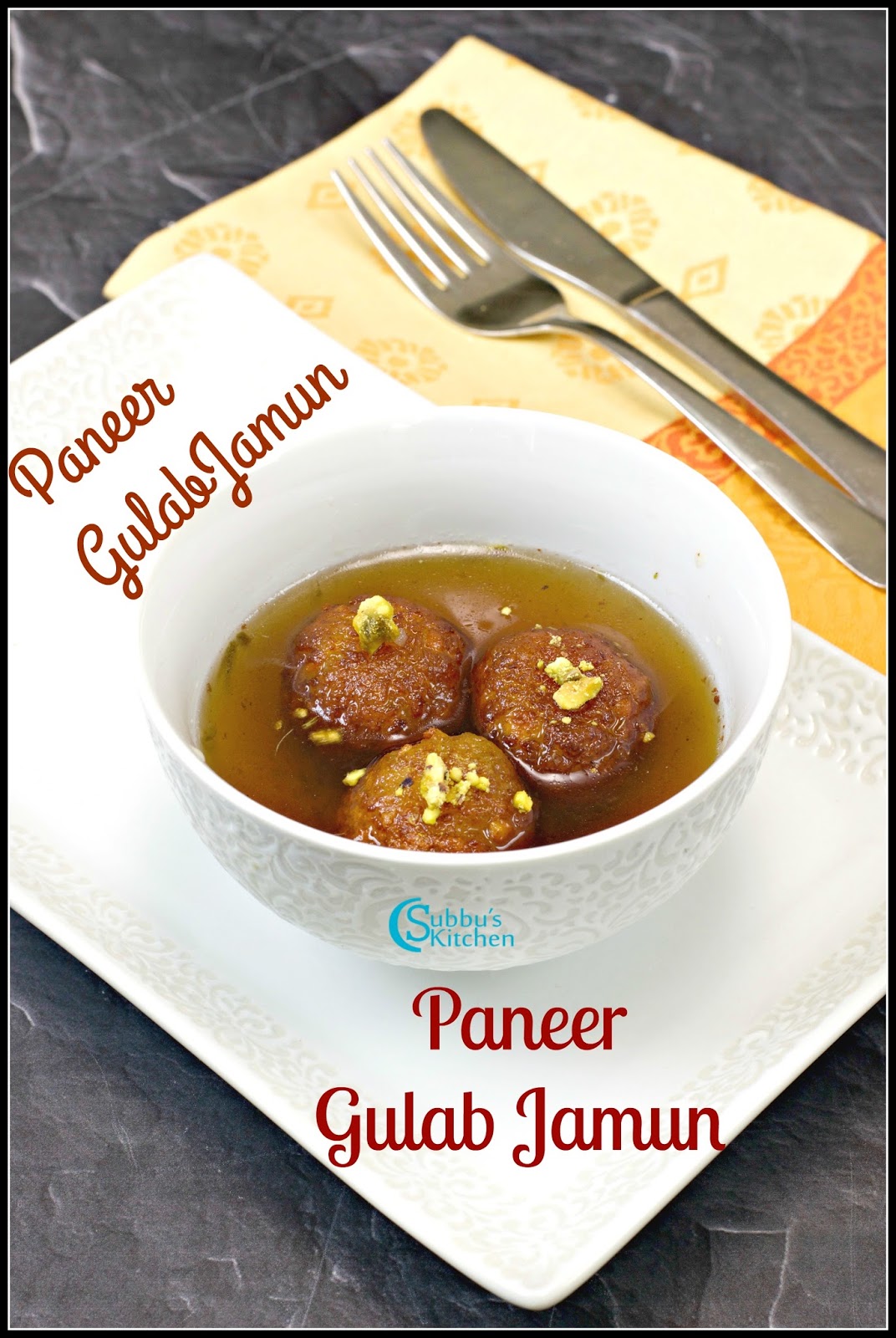 Paneer Gulab Jamun - Subbus Kitchen