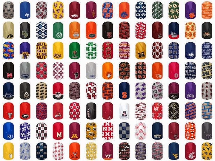 True's Gift's From the Heart: Collegiate Football Team Jamberry Nail Wraps!