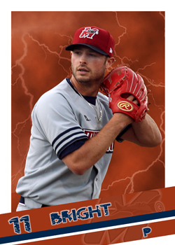 Australian Custom Baseball Cards: Adam Bright - 2012-13 Melbourne Aces