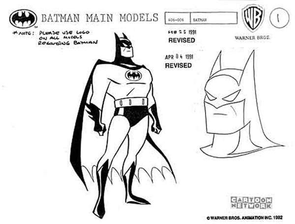 Living Lines Library Batman Tv Series 19921995 Model Sheets Batman And Co