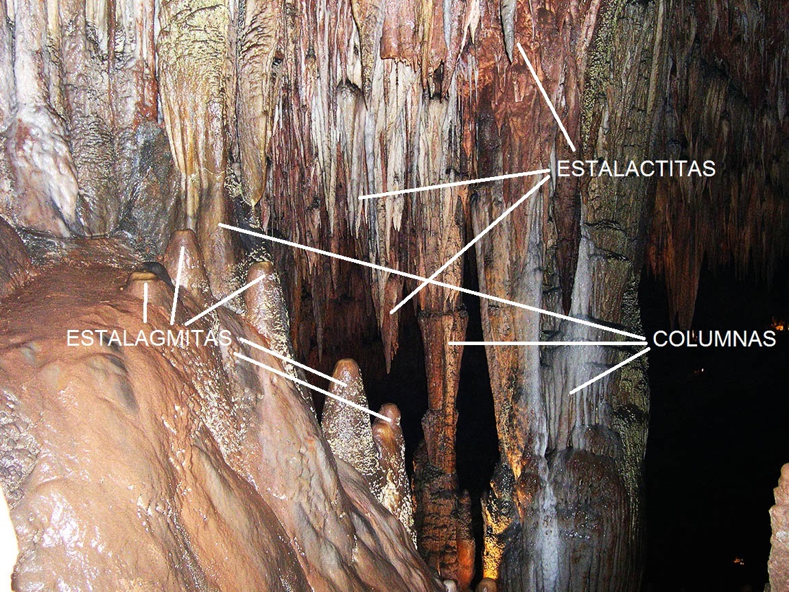 CURIOSIDADES CIENTÍFICAS : Estalactitas, estalagmitas y columnas.