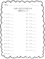 Swinging Through Second Grade: Nouns and Math Facts Freebies