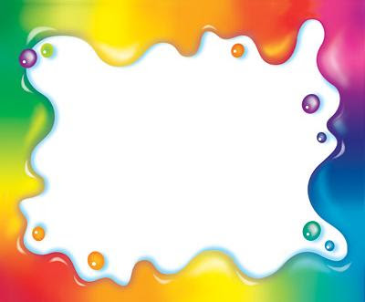 Molduras de Fotos: Moldura Com Cores de Tintas Coloridas