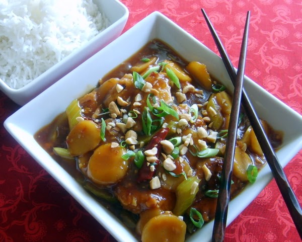 Kung Pao Gardein Chick'n with Tagu Choy | Leafy Greens and Me