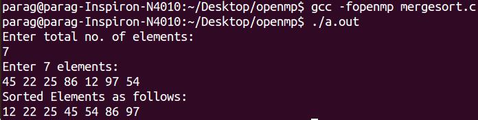 Computer Revolution Openmp Program For Merge Sort