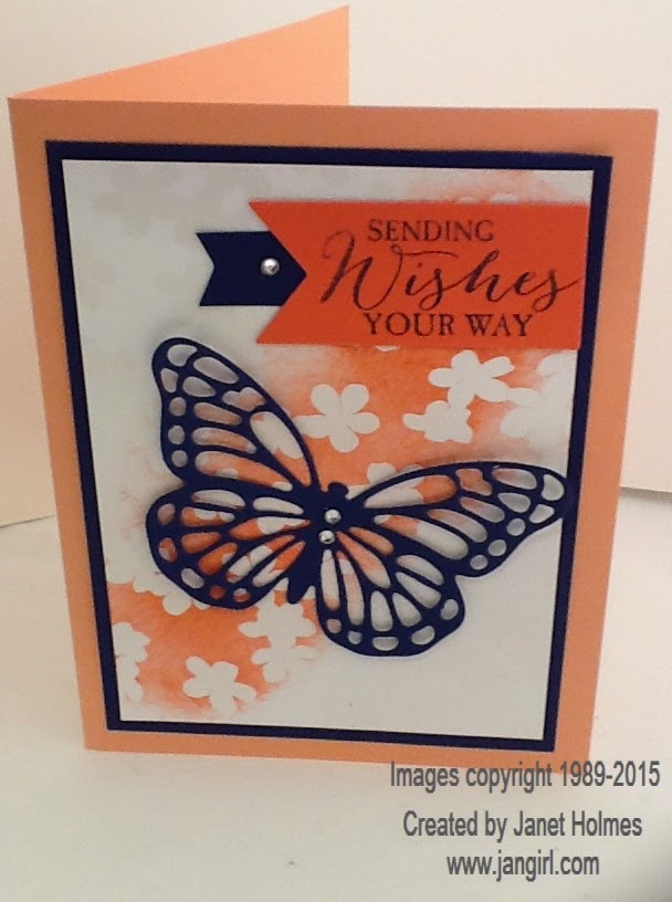 Jan Girl: Stampin ' Up Butterfly Basics and Butterflies Thinlits Irresistibly Yours card