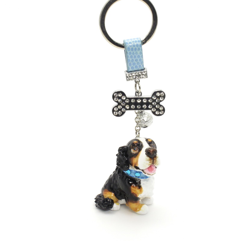 BERNESE MOUNTAIN DOG GIFTS: Bernese Mountain Dog Ornament Keychain 00003