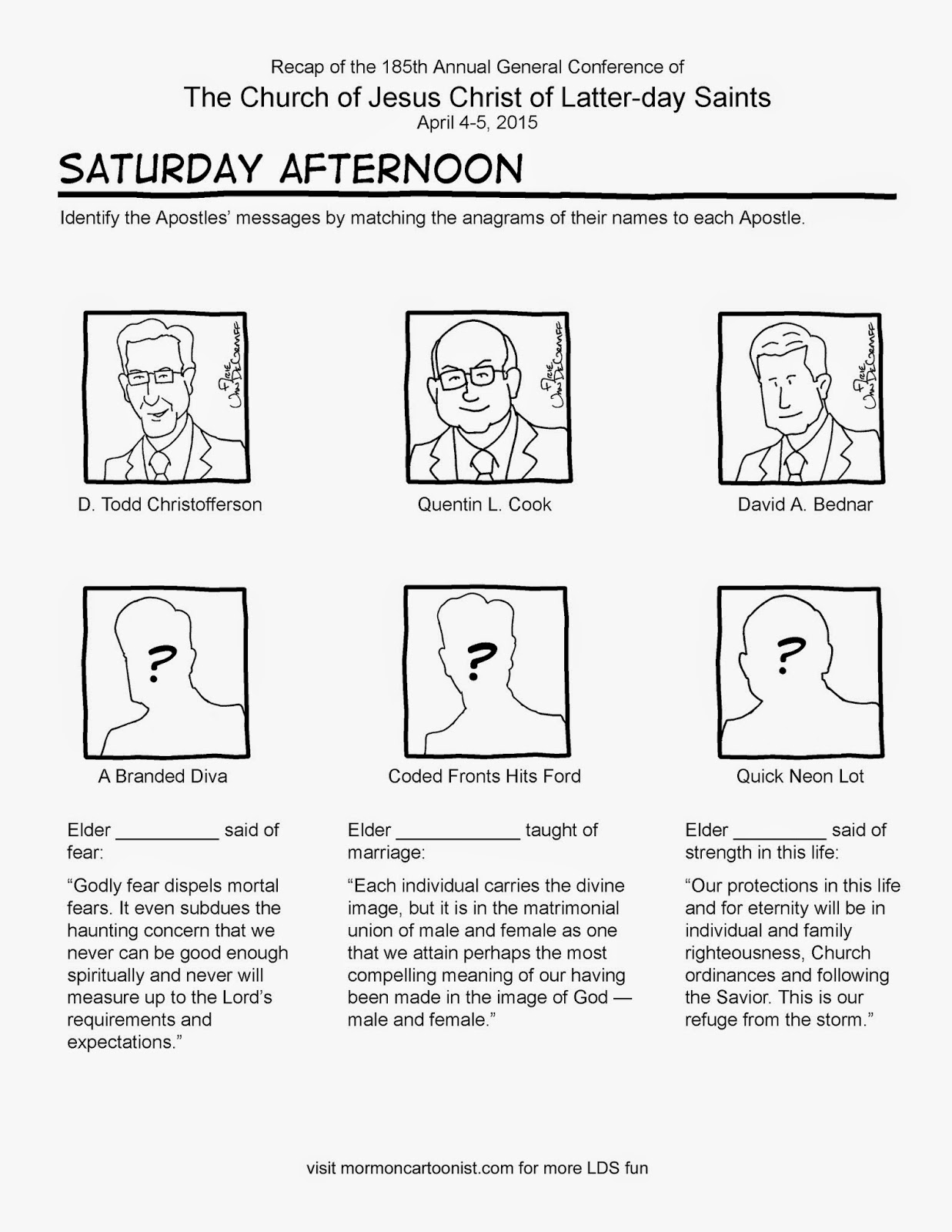 Ward Cartoonist: April 2015 General Conference Recap