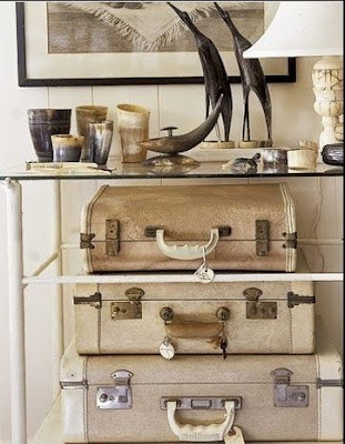 common ground : Vintage White Suitcases Make a Comeback...