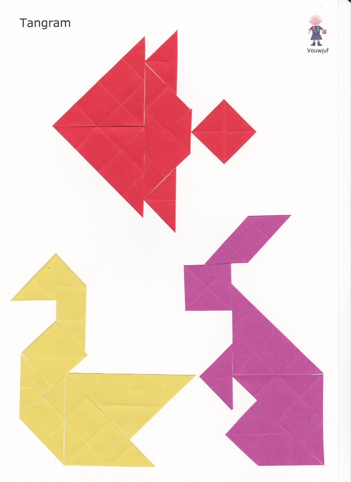 Vouwjuf: 20. Tangram vouwen