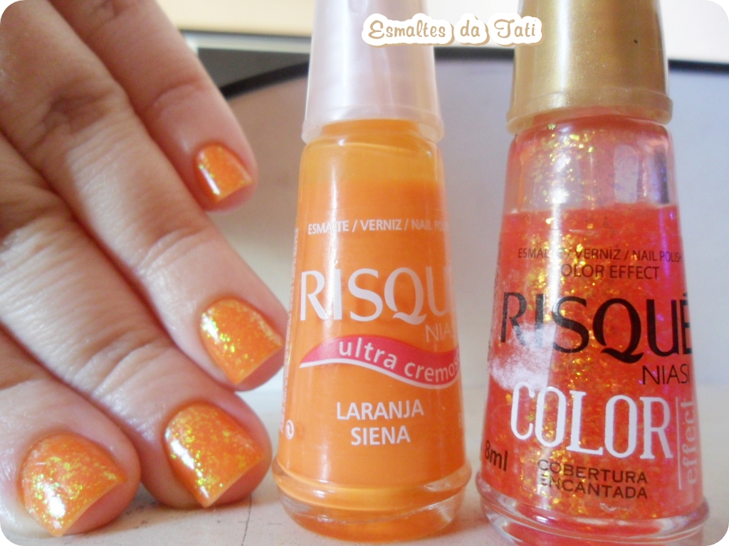 Risqué - Laranja Siena + Cobertura Encantada (Desafio 10 cores 10 ...