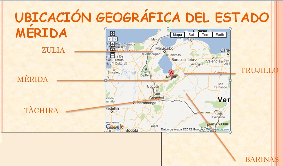 LA VIDA DEL ESTADO MÉRIDA: UBICACION