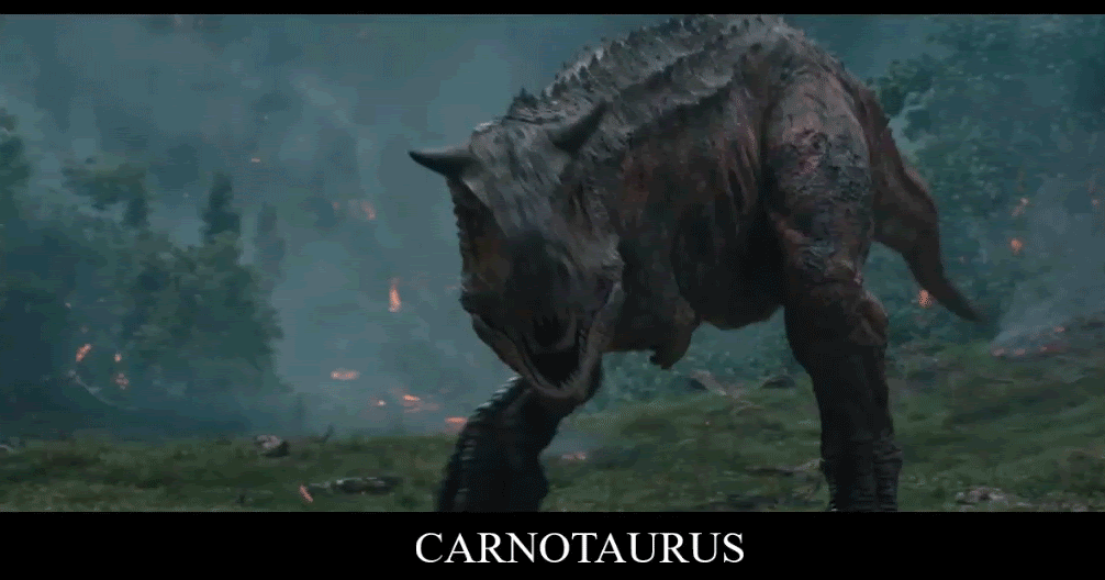 GIF DE PELICULAS: GIF CARNOTAURUS JURASSIC WORLD EL REINO CAIDO